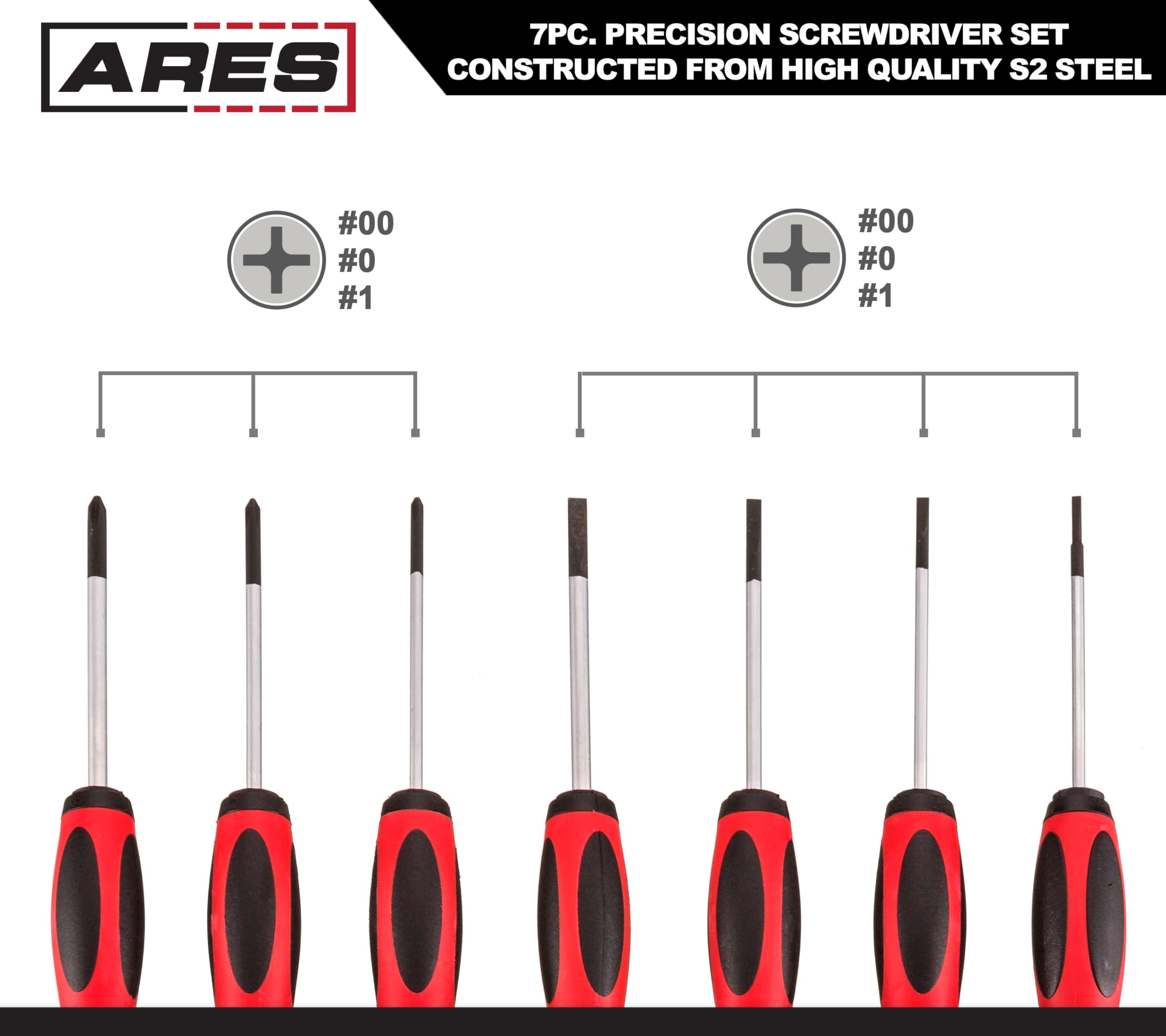ARES 51000 - Flexible Screwdriver - 1/4-Inch Drive Quick Release Bit Holder Head - Strong and Flexible Shaft - Allows for Access to Tight and Confined Spaces - Socket Adapter Included