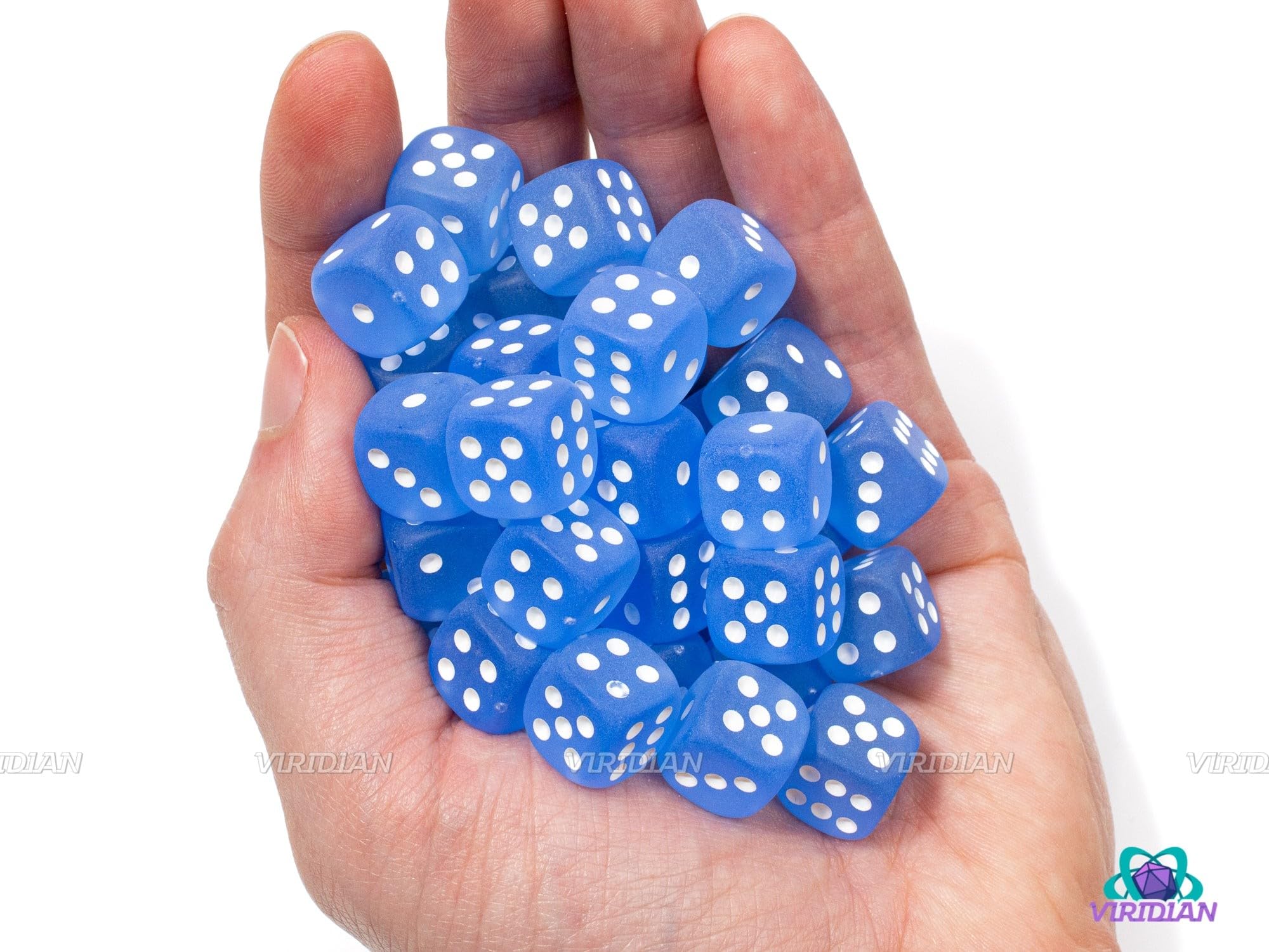 Chessex DND Dice Set-Chessex D&D Dice-12mm Frosted Blue and White Plastic Polyhedral Dice Set-Dungeons and Dragons Dice ludes 36 Dice – D6, Various (CHX27806)