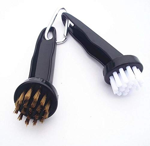 A99 Golf 2-in-1 Round Head Golf Club Brush Iron Wood Putter Cleaning + Free Reel