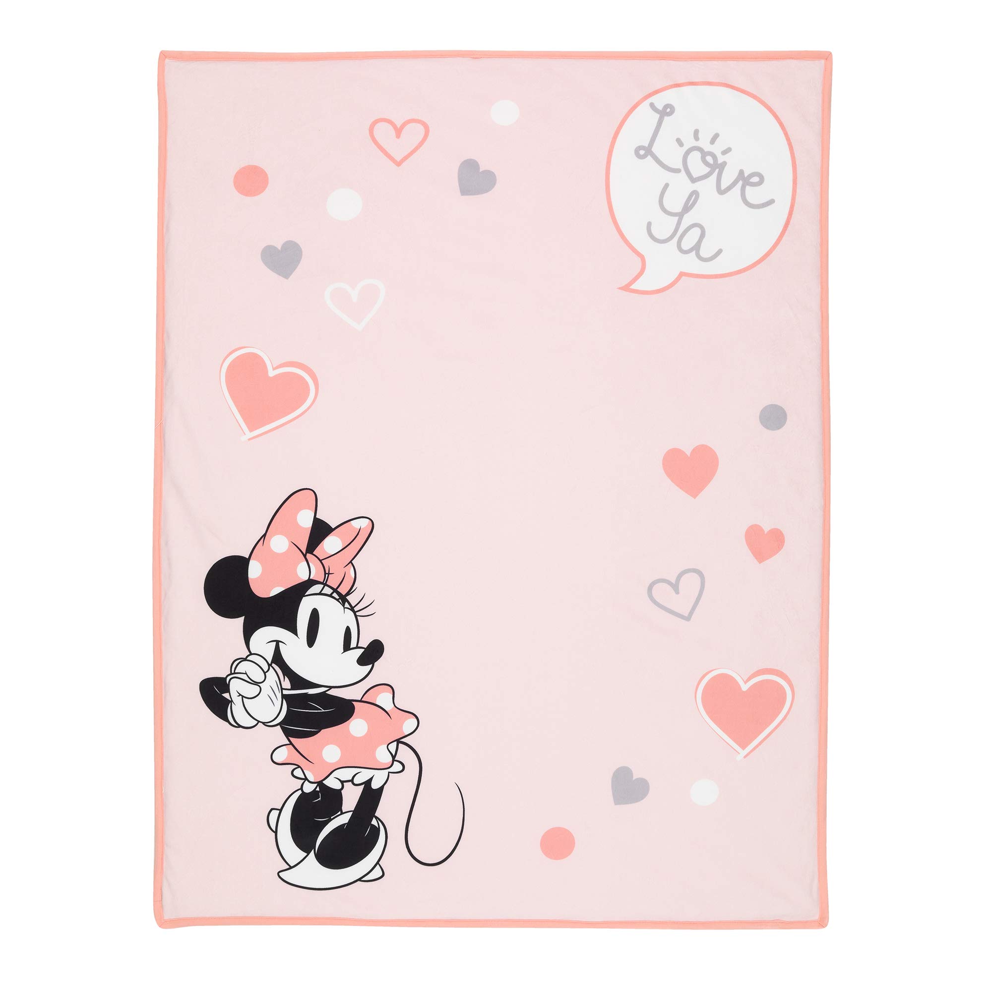 Lambs & Ivy Minnie Mouse Picture Perfect Baby Blanket - Pink, Animals, Disney