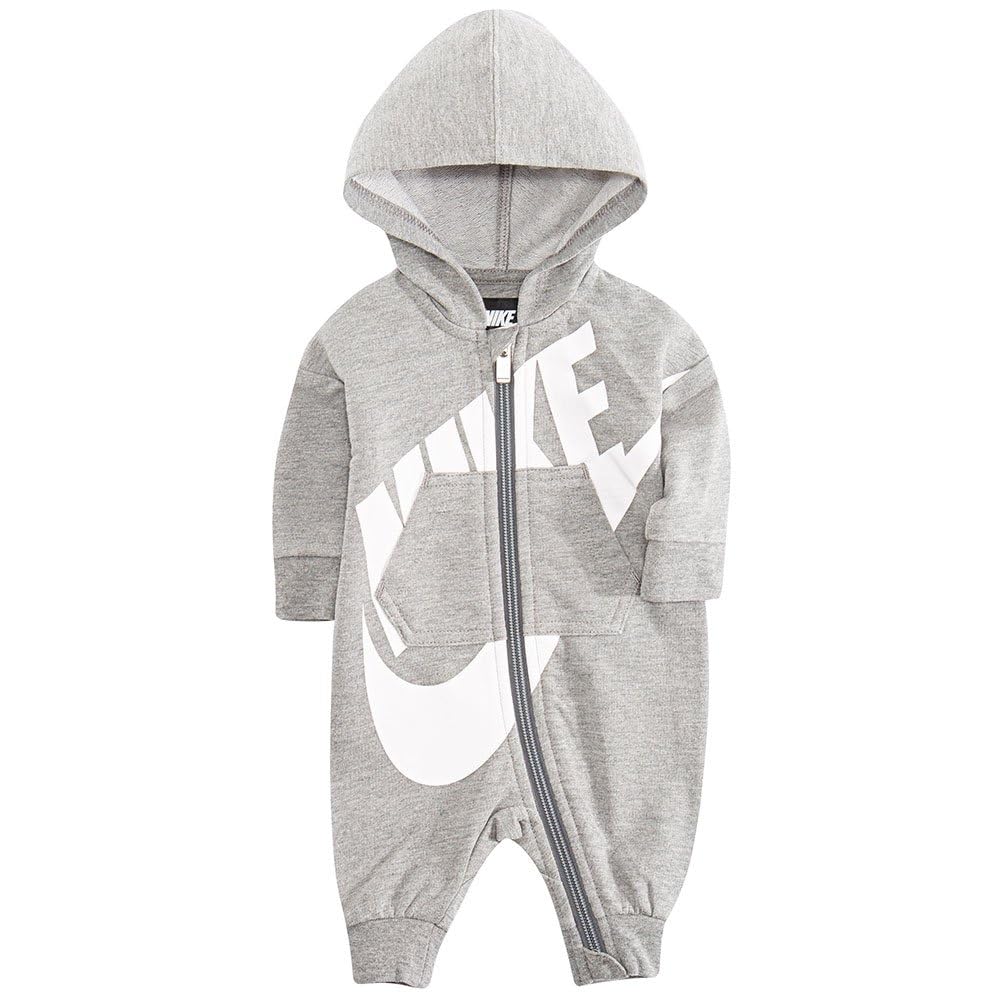 Nike Baby Hooded Coverall, Dark Grey Heather, 0-3 Months