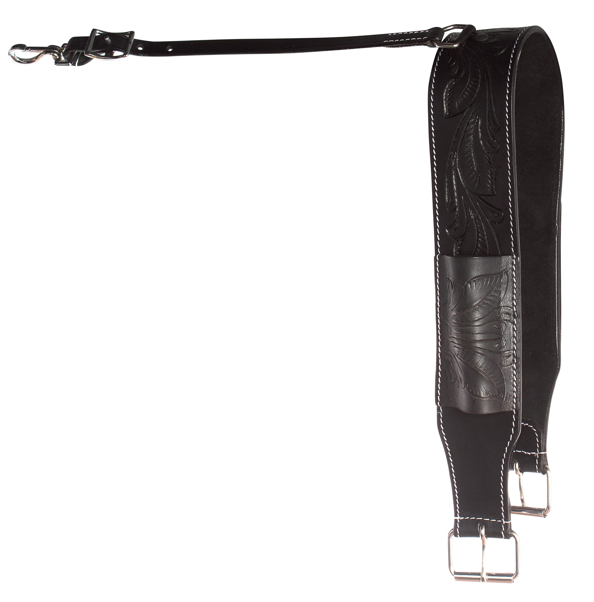 Acerugs PREMIUM WESTERN LEATHER BACK CINCH HORSE TACK DARK OIL with CONNECTOR STRAP (Standard)