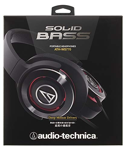 audio-technica Dynamic Closed-type Headphones (black red) SOLID BASS ATH-WS770-BRD