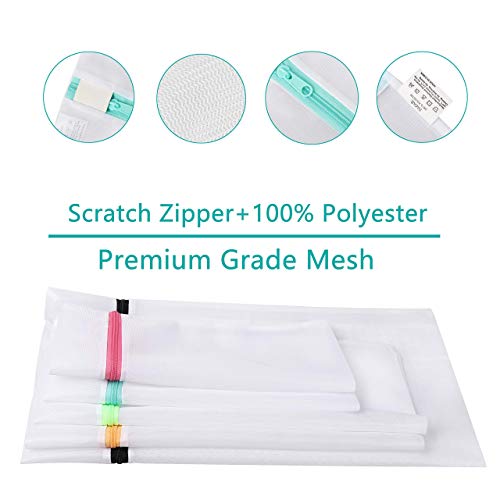 Bagail Set of 13 Mesh Laundry Bags,11 Fine Mesh Laundry Bags and 2 Bra Wash Bags