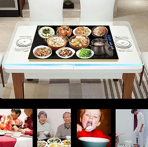 Buffet Warming Tray Hot Plate with Adjustable Temperature Control, Party Chafing Dish, Electric Food Warmer for Kitchen, Dining Room (Black 16x11inch)