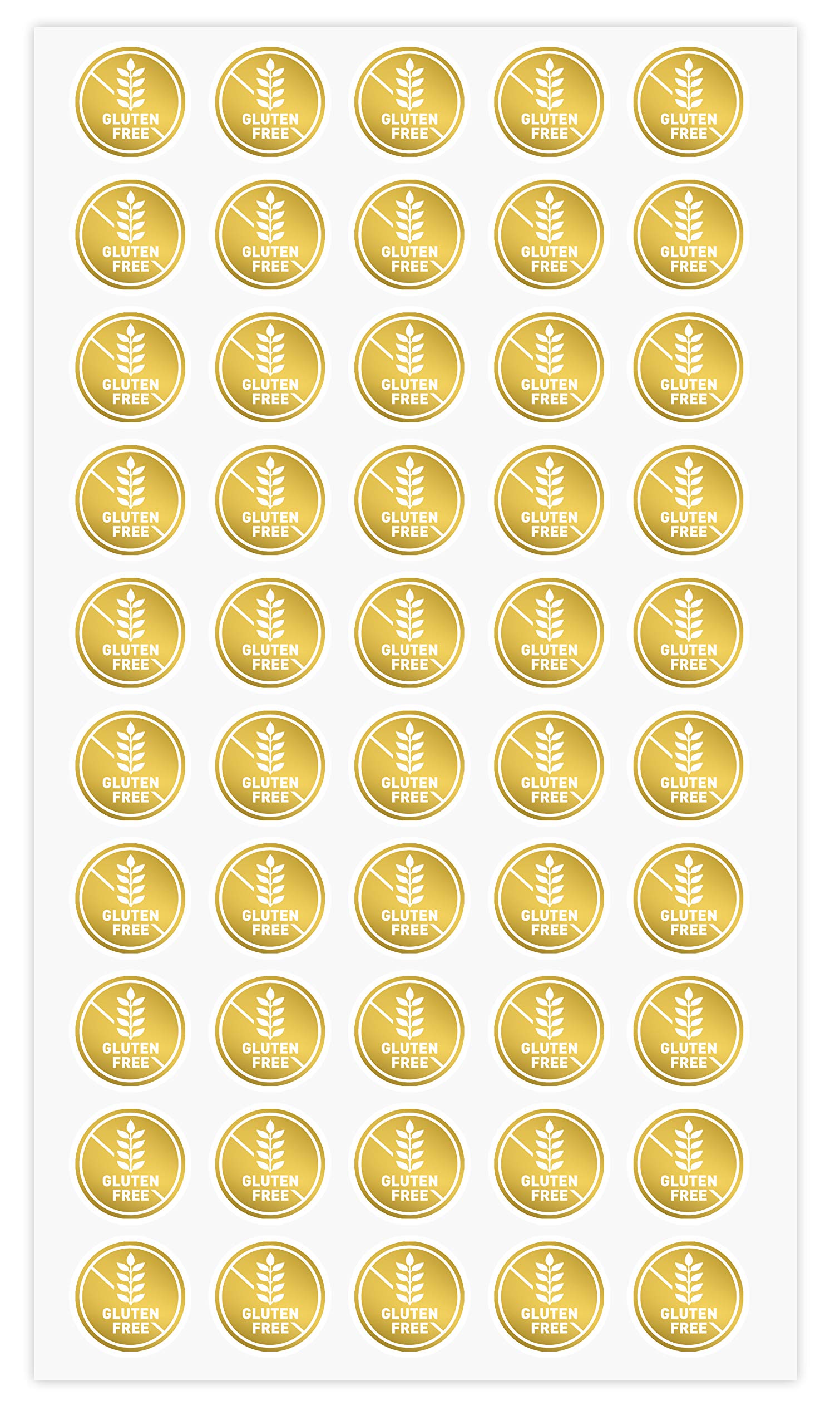 ARK Creation 50 Wedding Meal Stickers for Place Cards - Place Card Menu Choices - Wedding Meal Choice Stickers (Gold, Glutenfree)