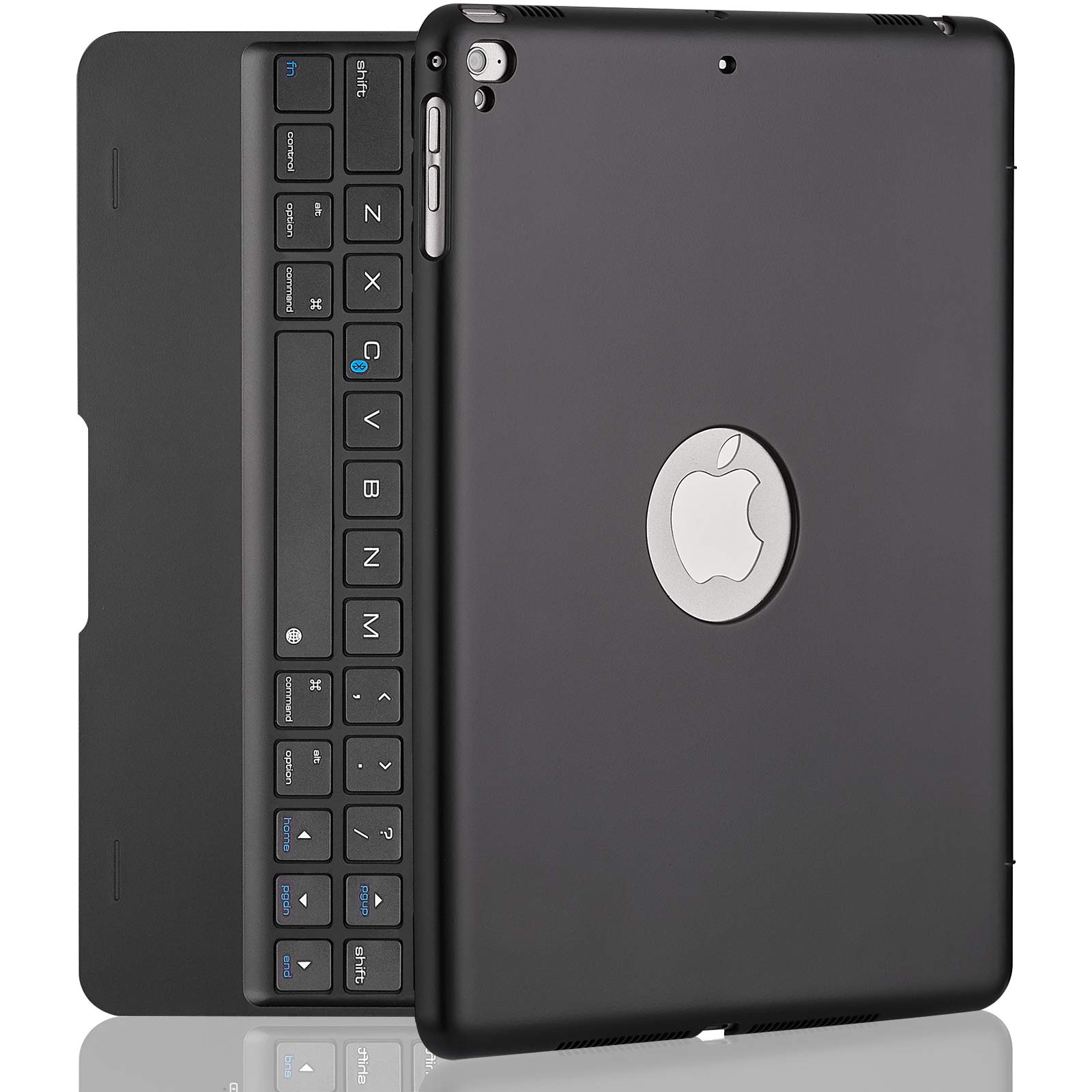 NOKBABO Keyboard Compatible with ipad 6th Generation, Compatible for ipad pro 9.7 inch,for ipad 5th Gen, for ipad Air 2 & 1 Keyboard, 130° Folio Hard Back Cover, Ultra Slim, Auto Wake/Sleep - Black
