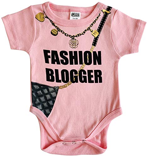 CHUBS, Baby Fashion Blogger Shirt, Designer Baby Clothes for Girl, Pink Baby Outfits (Pink, 6-9)
