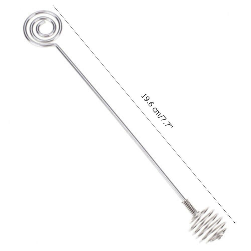 AKOAK 2 Pieces 304 Stainless Steel Honey Stick Dippers Spoon Stirring Bar Swizzle Sticks for Serving Syrups,Frosting,Melted Chocolate