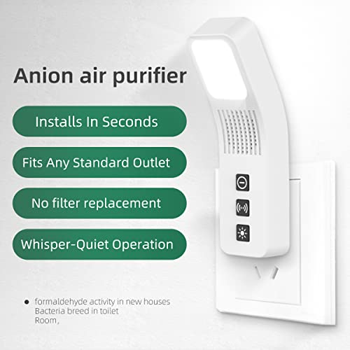 BAIRUTONG Air lonizers for Home,Bedroom Negative Ion Generator with Night Light Function,Plug in Air Fresheners for Home,Odors, Smoke|HighOutput, Quiet (3 pack)