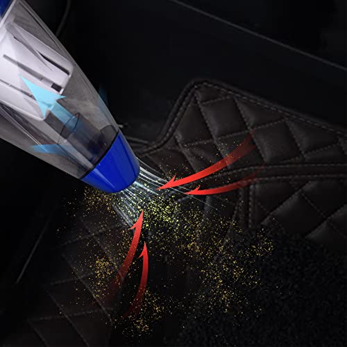 Car Vacuum Cleaner 2 in 1 Handheld Vacuums for Quick Car Cleaning , High Power Strong Suction,Wet and Dry Use with 9.85FT(3M) Power Cord with Cigarette Lighter Plug, Deep Cleaning Kit of Car Interior.