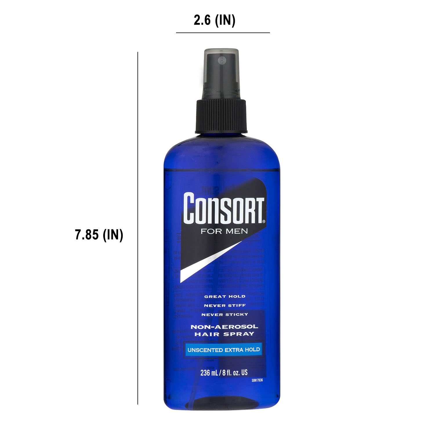 Consort Hair Spray for Men, Extra Hold, Unscented, Non-Aerosol - 8 fl oz