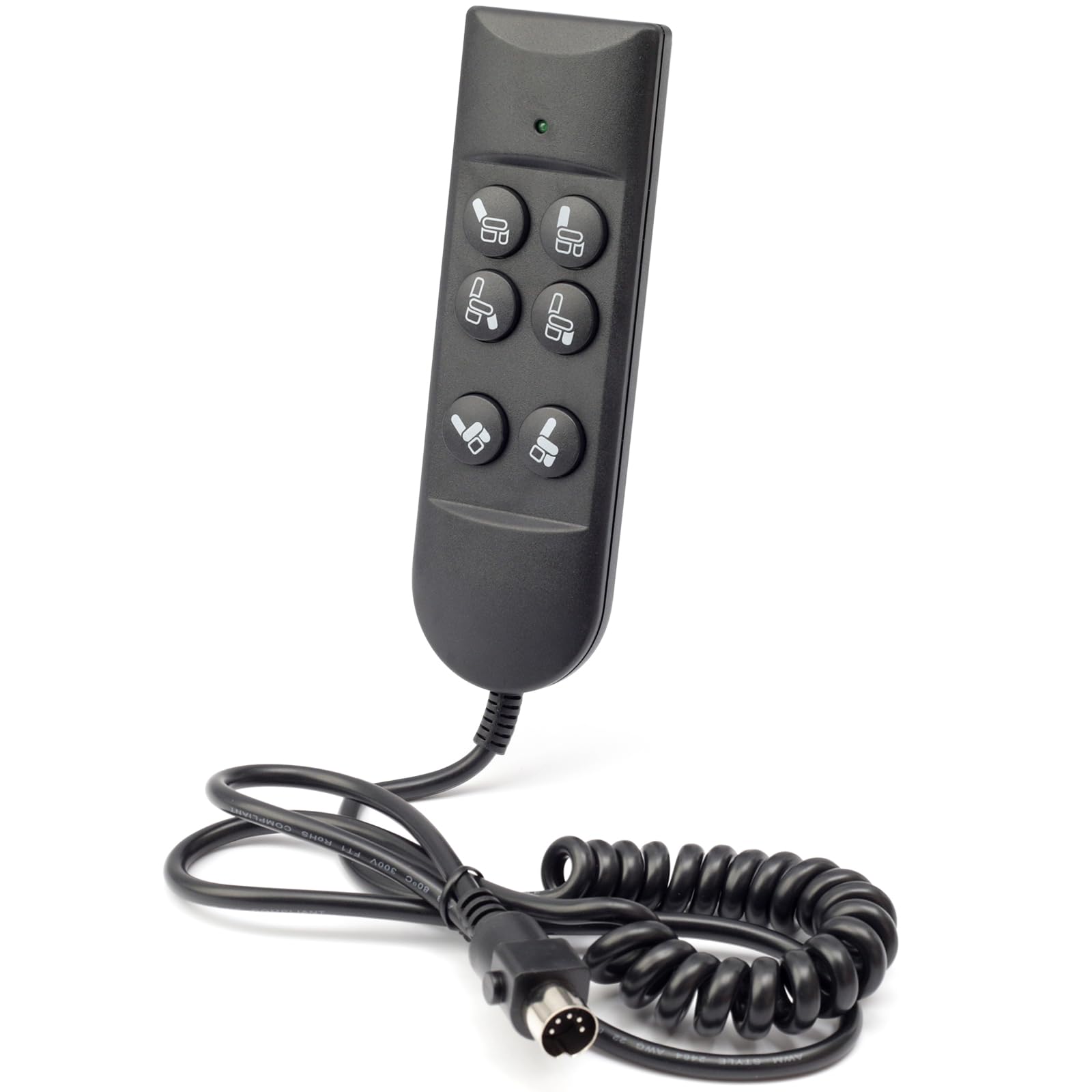 6 Button Power Lift Chair Controller with 5-Pin Plug Extension Cable Replacement for Lazyboy Home Power Recliner Hand Control