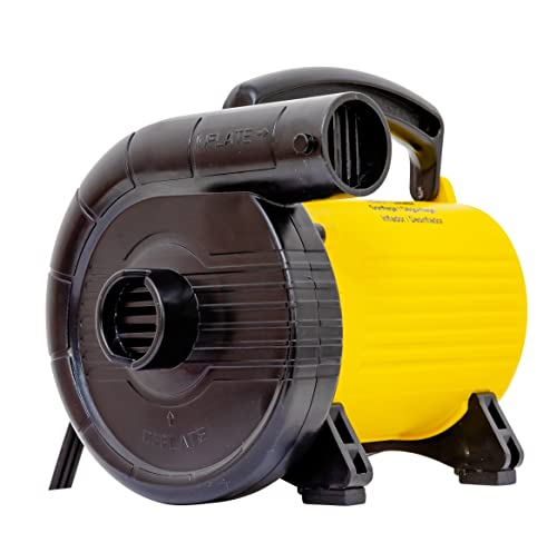 Airhead High Pressure Air Pump, 120V, Quickly Inflates/Delates Tubes, Boats, Rafts, Yellow/Black