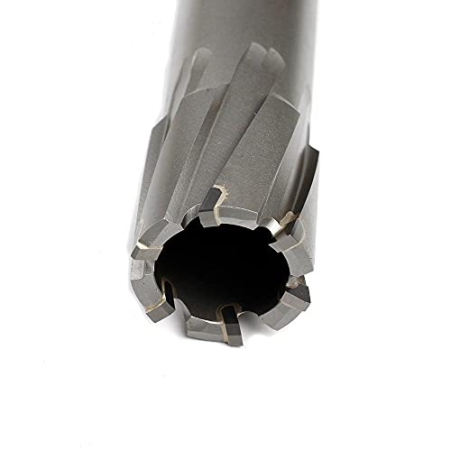 Annular Cutter Carbide JESTUOUS 3/4 Inch Weldon Shank 2 Cutting Depth 1-1/16 Cutting Diameter TCT Two Flat Bit for Drill Press with Pilot Pin