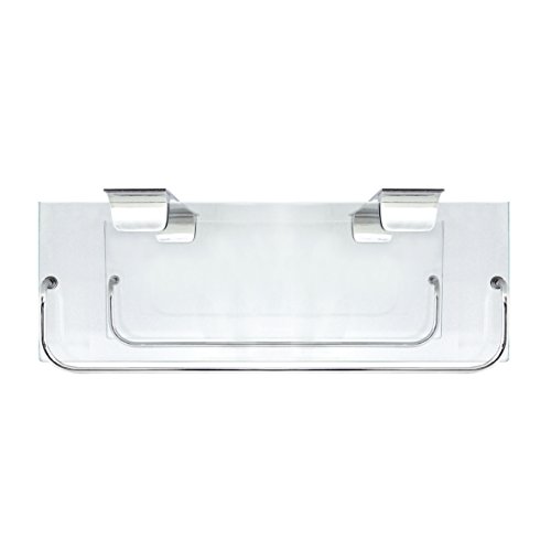 MODONA Double Glass Wall Shelf with Rail β Polished Chrome β 5 Year Warrantee