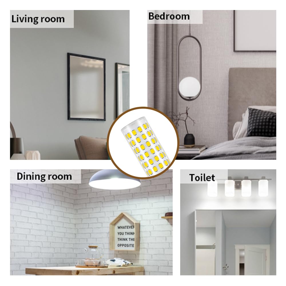 Syited G4 LED Light Bulbs 7W 3000K Sunset Color Warm Light AC 110V-220V,G4 Bi-Pin Base LED Bulbs for Home Office Lighting Fixtures,6 Count