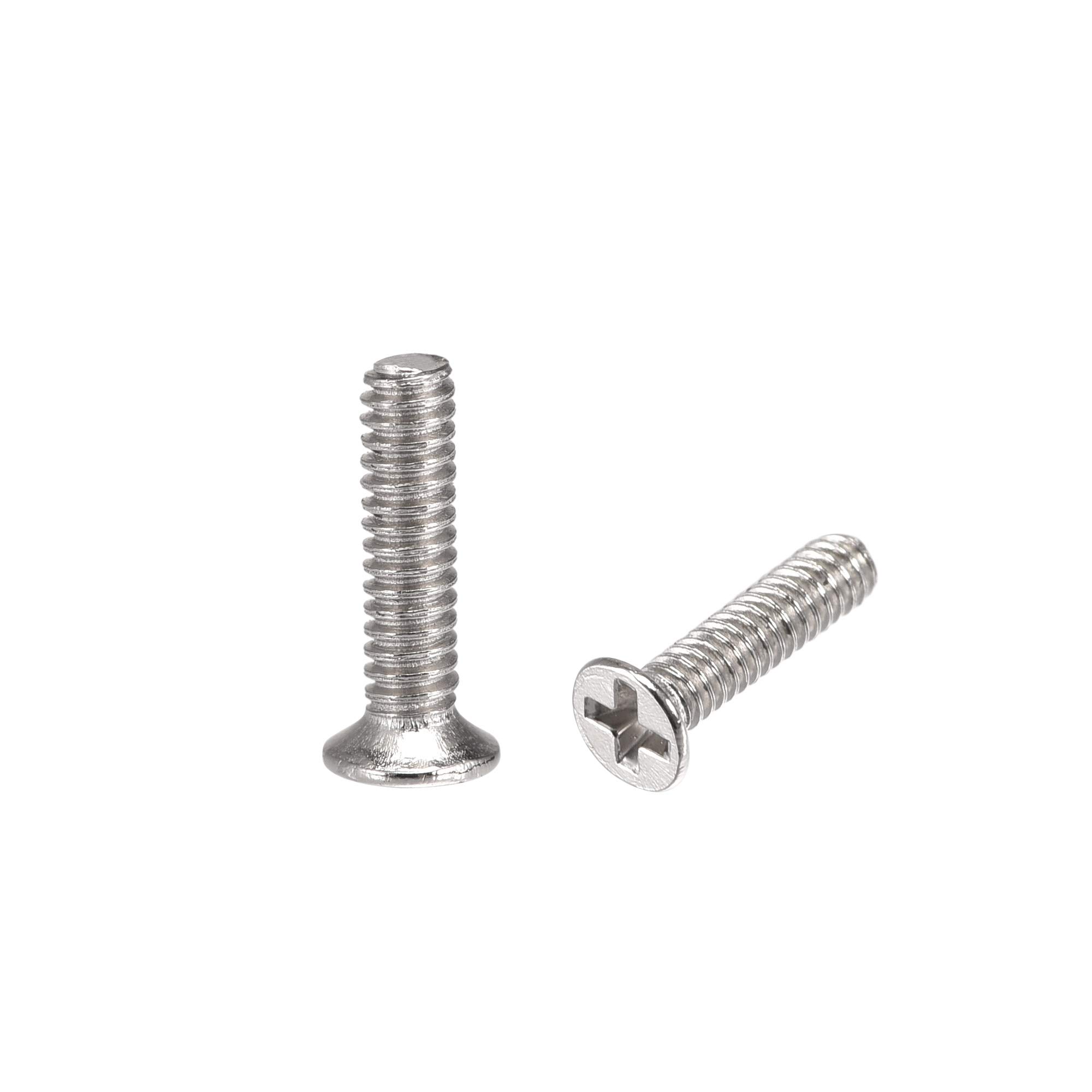 uxcell M1.4 x 6mm Phillips Screw Fastener Silver Tone for Laptop PC TV Fan Switch 500pcs