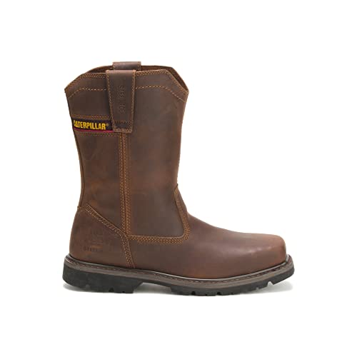Cat Footwear Men's Wellston Steel Toe, Dark Brown, 9