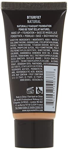 NYX PROFESSIONAL MAKEUP Born To Glow Naturally Radiant Foundation, Medium Coverage - Natural