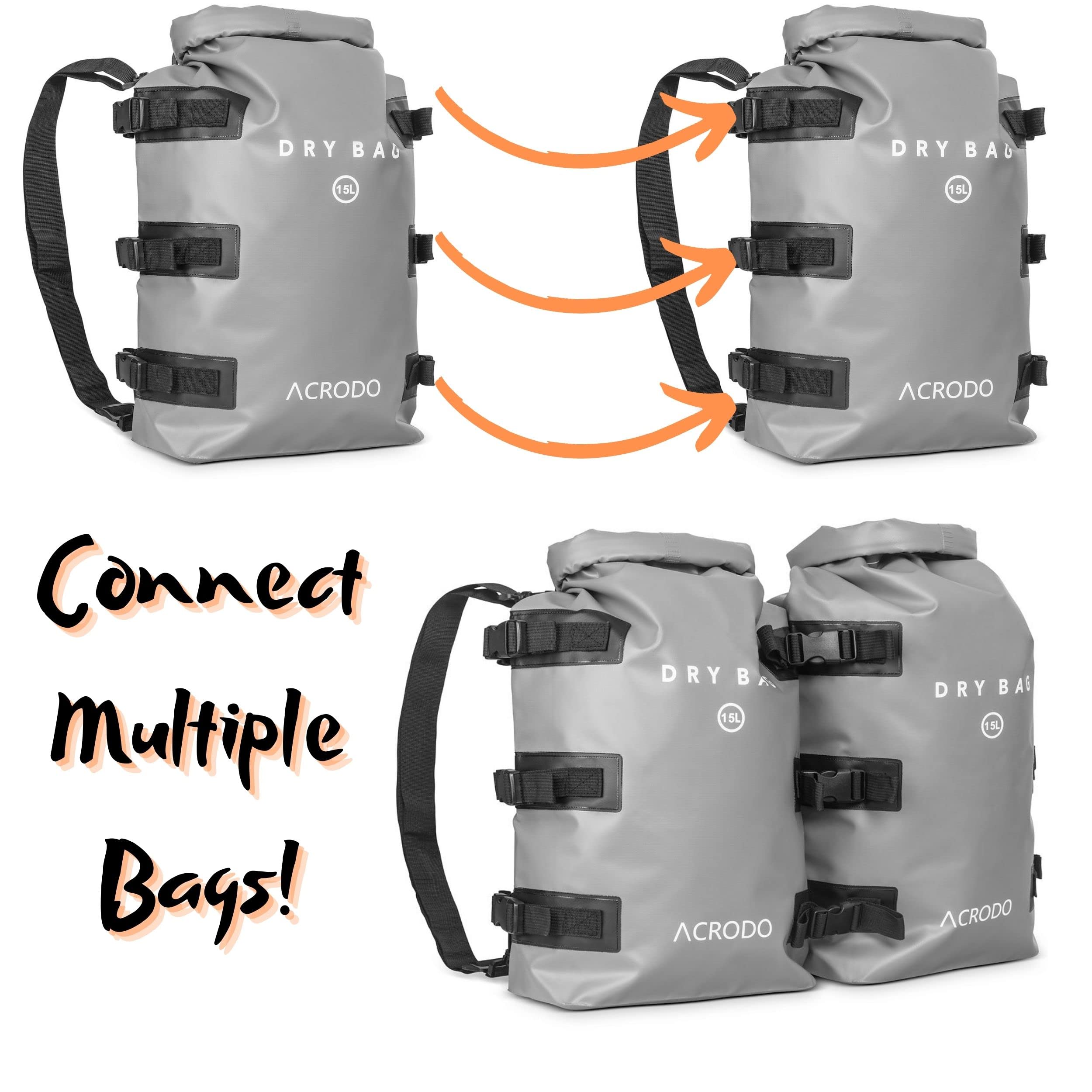 Acrodo Floating Waterproof Dry Bag Backpack - Outdoor Rucksack for Tactical, Travel, Camping Gear & Hiking accessories