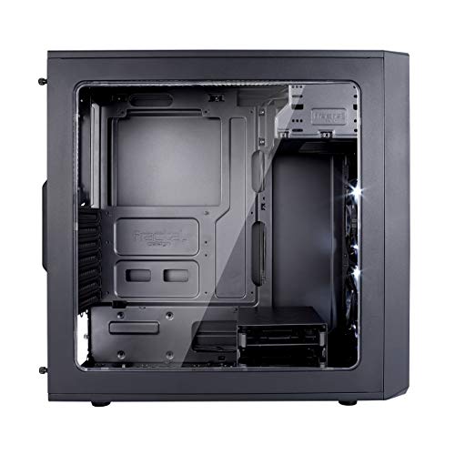 Fractal Design Focus G - Mid Tower Computer Case - ATX - High Airflow - 2X Fractal Design Silent LL Series 120mm White LED Fans Included - USB 3.0 - Window Side Panel - Black
