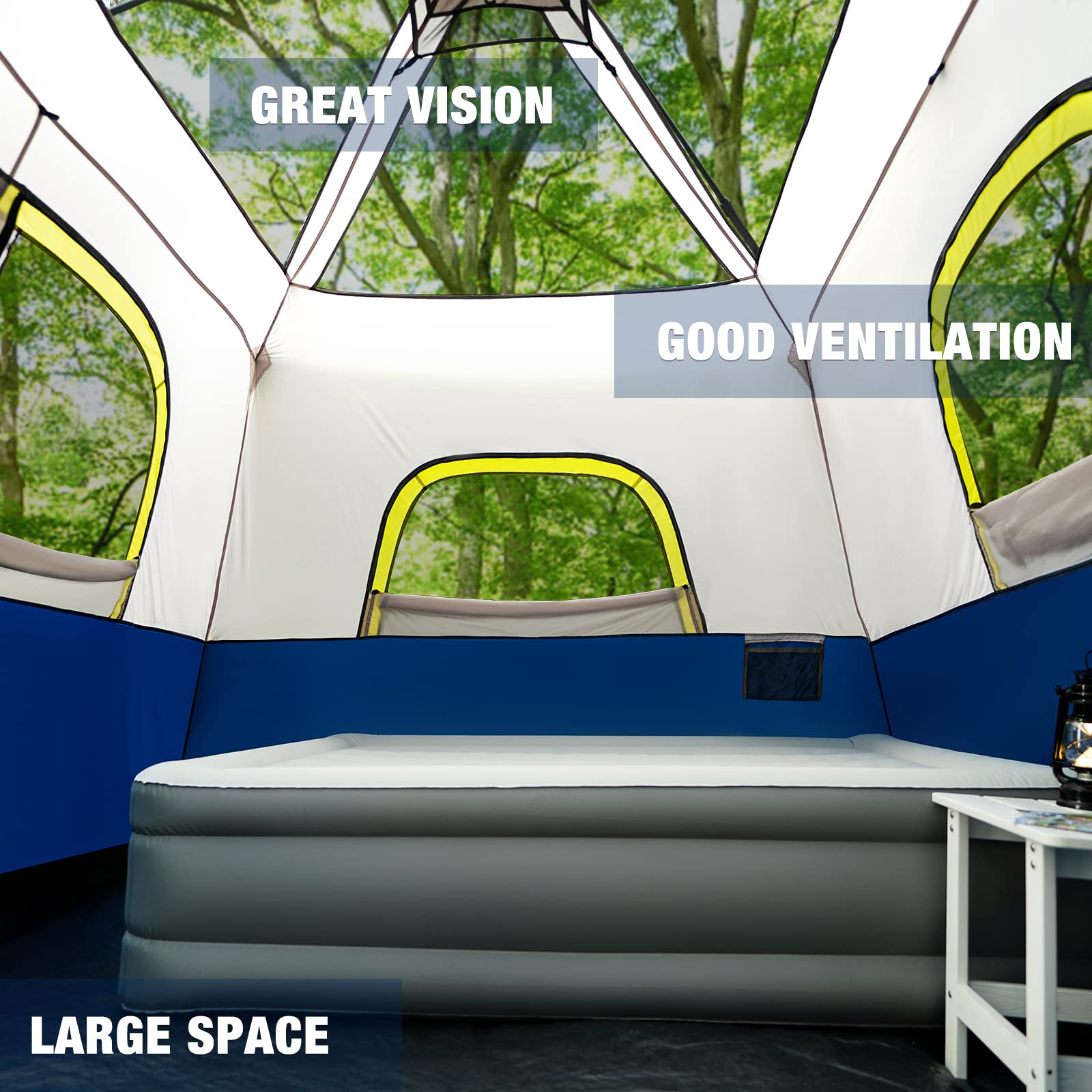 8 Person Instant Cabin Tent, Ultralight 1 Person Camping Sleeping Pad