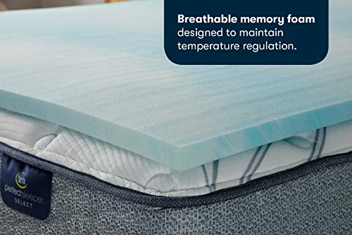 Serta Comfort Cool 1.5-in Gel Memory Foam Mattress Topper, King