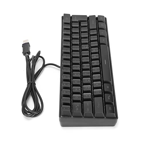 Acogedor Gaming Keyboard, 61 Keys USB Wired RGB Breathe Lighting Mechanical Keyboard for Win XP/Vista/7/8 32/64bit, for Win 8 Pro, FN Combination Shortcut Keys