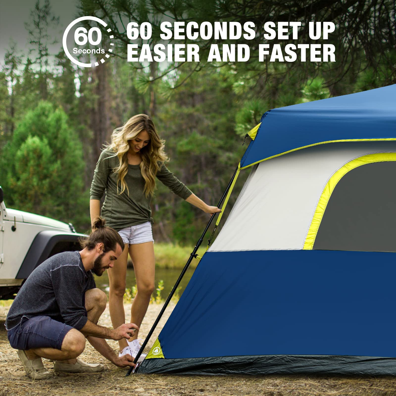 8 Person Instant Cabin Tent, Ultralight 1 Person Camping Sleeping Pad