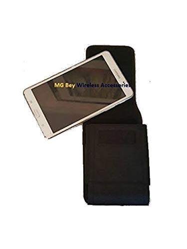 Mgbca Nylon, Tablet Sleeve Pouch, Extended Vertical Black Holster Pouch Case W/Fixed Belt Clip fits Amazon Kindle Fire 6.0 Inch 4th Gen Tablet