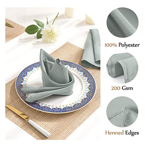 Cloth Napkins Washable and Soft Dinner Napkins 12 Pack Polyester Napkins for Dining Restaurant Hotel and Wedding