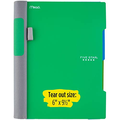 Five Star Advance Small Spiral Notebook, 2 Subject, College Ruled Paper, 100 Sheets, 9-1/2" x 6", Teal (73164)