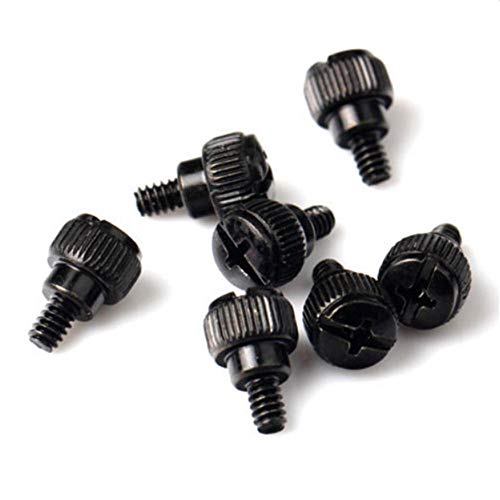 Screw 10pcs Black/Sliver Desktop Computer Case Thumb Thumbscrews Screws 6#-325 PC Qualified - (Color: Silver)