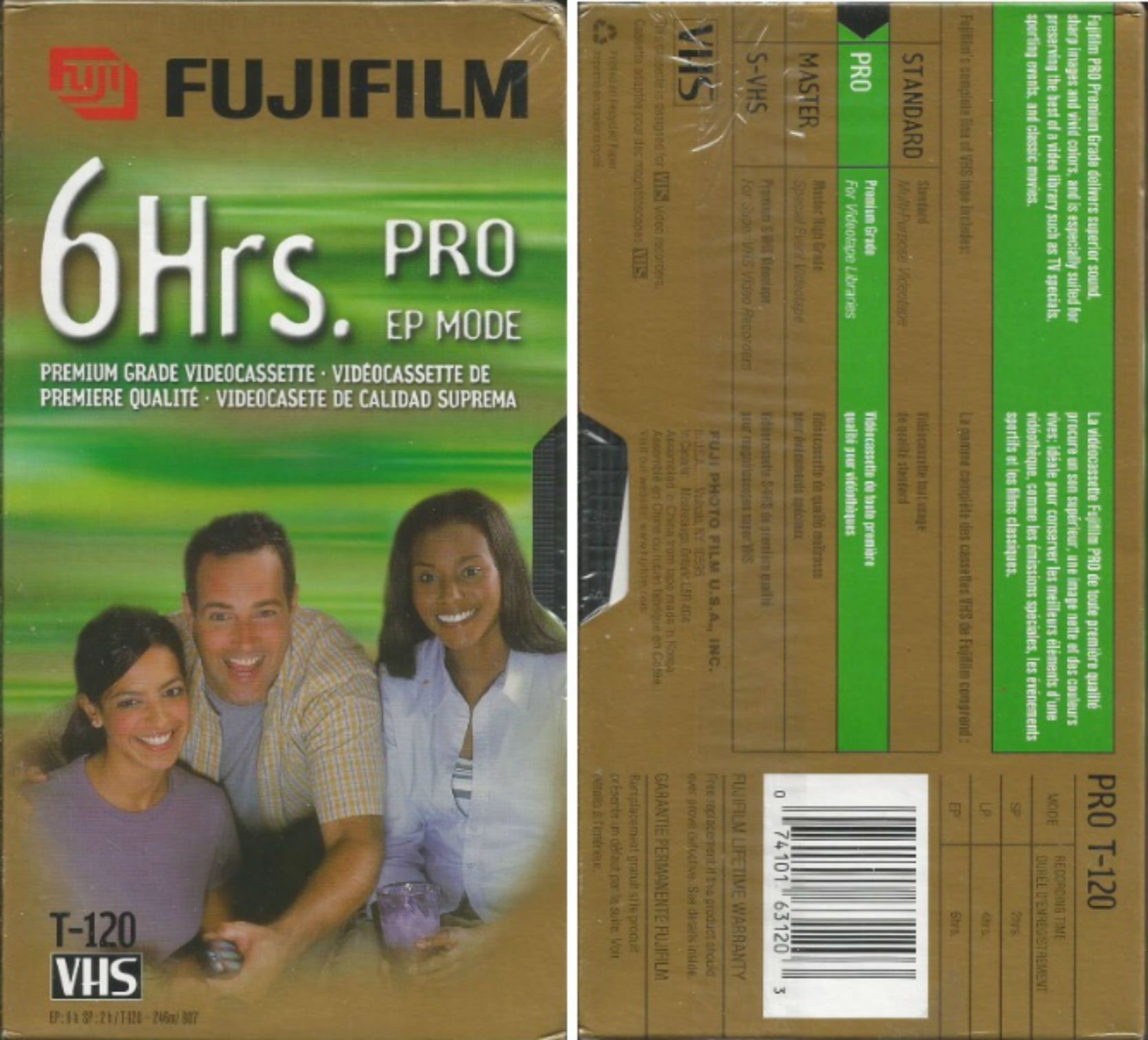 Video Cassette Blank 6 Hour Premium Grade T-120 2-Pack by FUJIIFILM