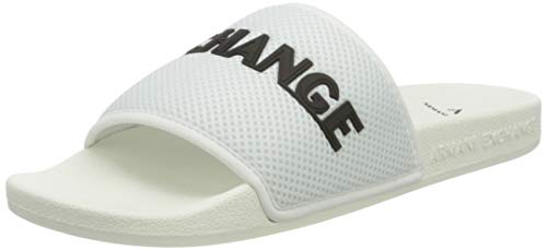 A | X ARMANI EXCHANGE Men's Mesh Logo Slip-On Slide Sandal, op.Whiteblack, 39 M EU (6 US)