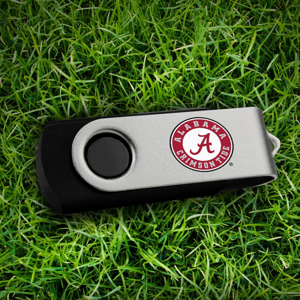 4GB Custom USB Flash Drives Personalized with Your Logo - for Promotional Use - Swivel - Black Body/Silver Clip - 20 Pack