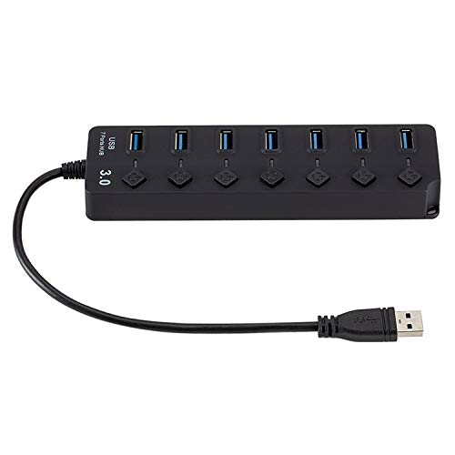 JSANSUI Distributor hub Usb3.0 Splitter 7-Port USB3.07-Port Hub 7-Port High-Speed Multi-hub Extension with PC and Laptop Switch