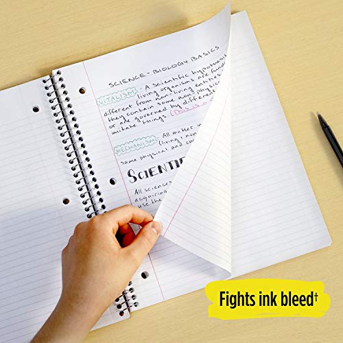 Five Star Spiral Notebook, 3-Subject, Wide Ruled Paper, 10-1/2" x 8", 150 Sheets, Harvest Yellow (930011CJ1)