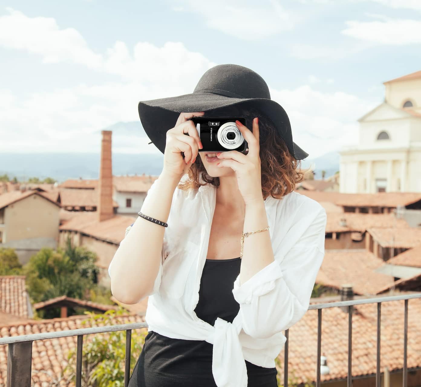 FrenzyDeals 16MP Digital Camera for Stunning Photos & Videos,for Sharp Images,Great Zoom with 2.4" Screen and USB Cable