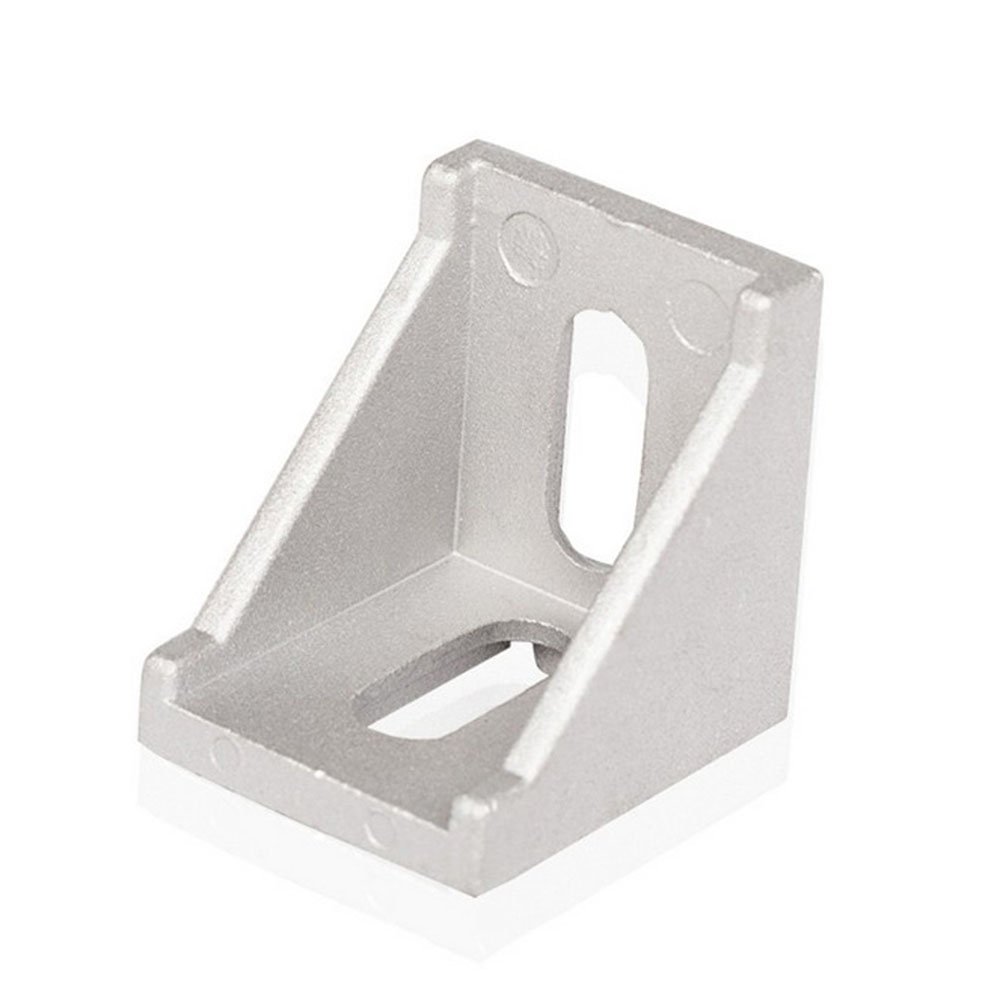 PZRT 2020 Series Aluminum Profile Connector Set, 20pcs Corner Bracket,40pcs T-Slot Nuts, 40pcs M5x8 mm Hex Socket Cap Screw Bolt for 6mm Slot Aluminum Profile Accessories