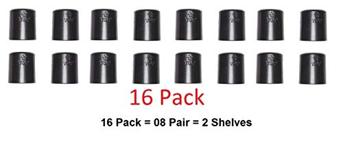JSP Manufacturing 1" Diameter Post Wire Shelf Clips Shelving Split Sleeves Lock Metal Rack Locking Plastic Pick A Pack Wholesale Bulk 8 Pairs (16 Pack)