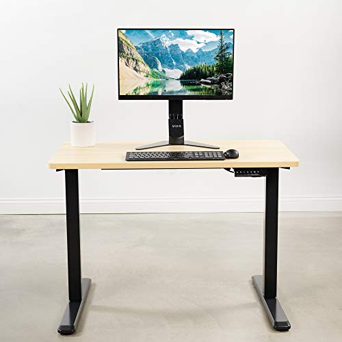 VIVO Light Wood 43 x 24 inch Universal Solid One-Piece Table Top for Standard and Sit to Stand Height Adjustable Home and Office Desk Frames, DESK-TOP43C