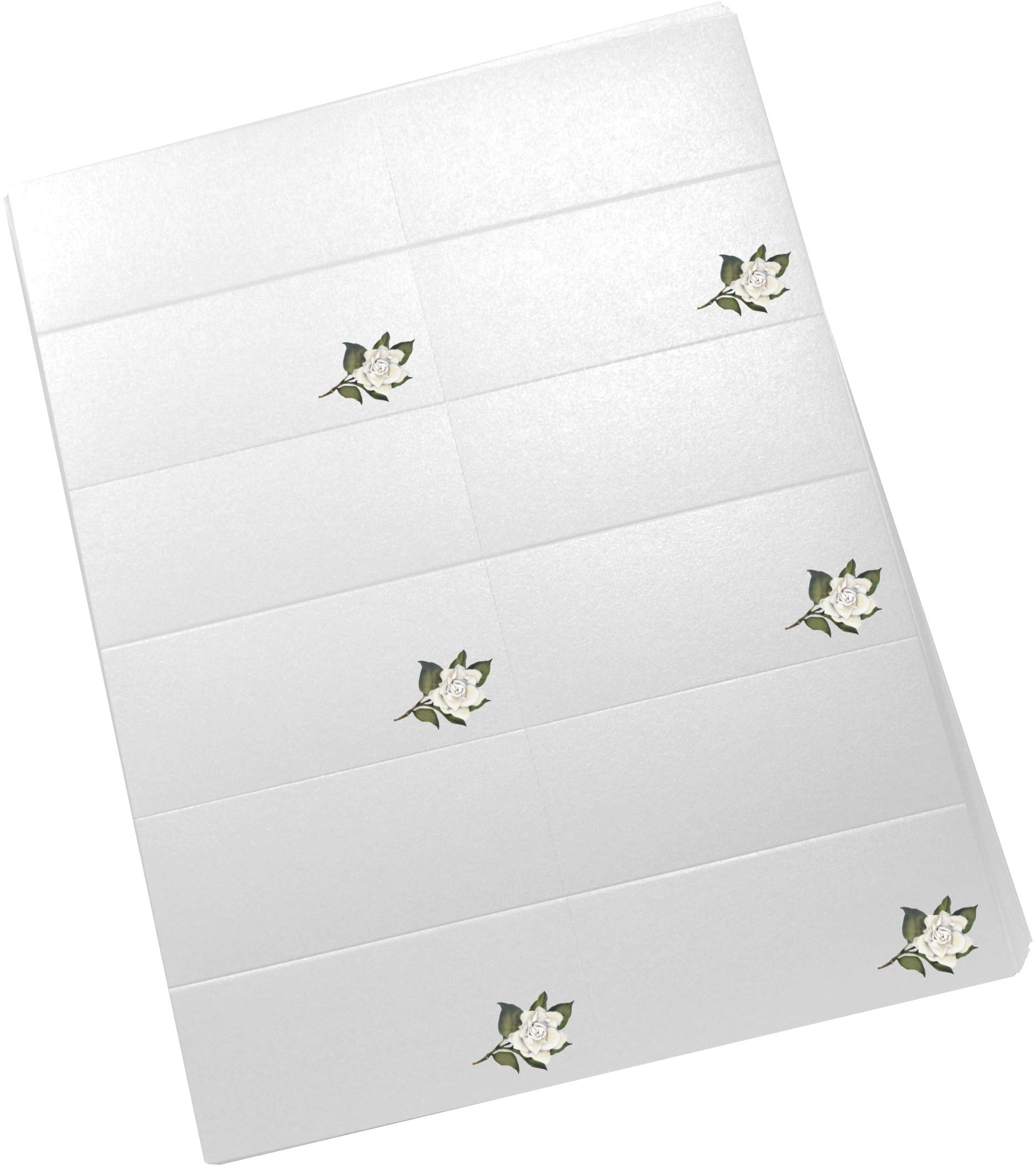 Assorted Flowers Printable Place Cards, Set of 60 (10 Sheets), Laser & Inkjet Printers - Wedding, Party, Dinner, and Special Events - Made in the USA