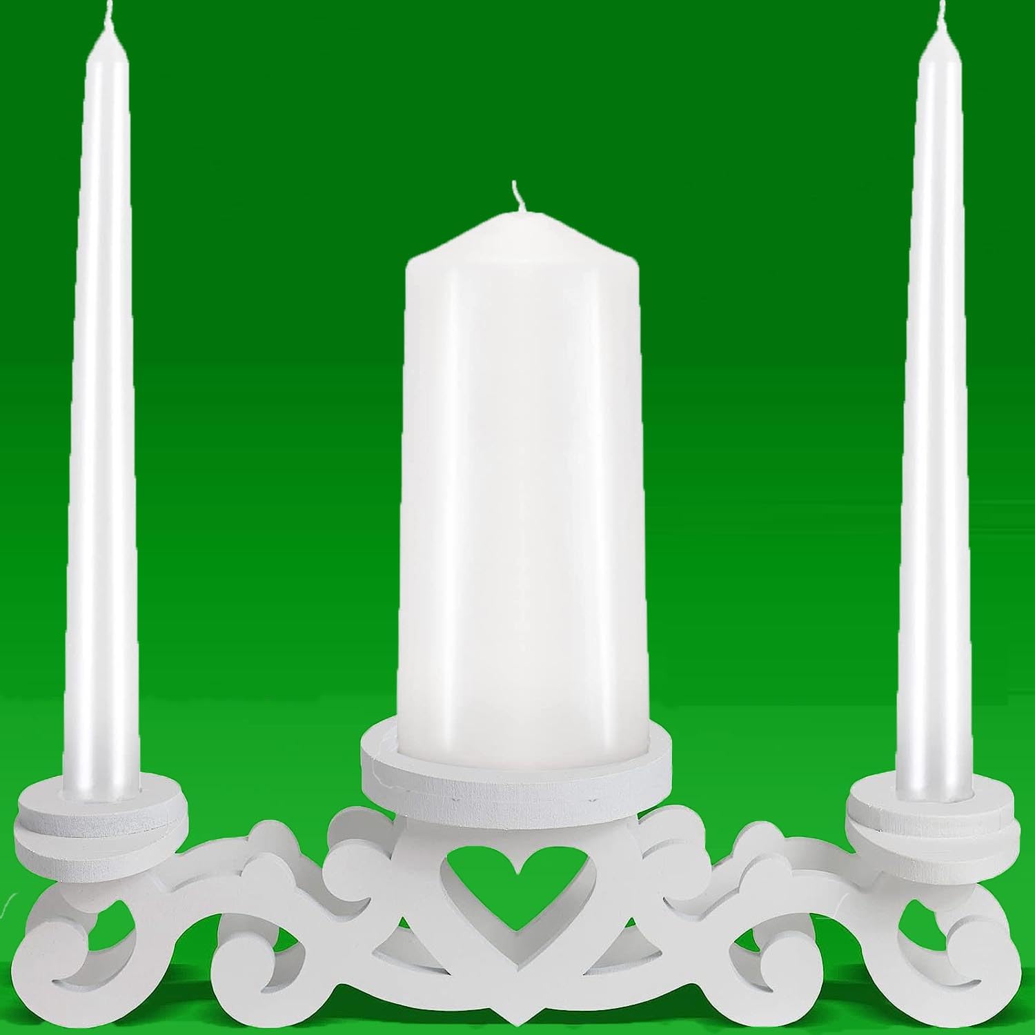 Heart Unity Candle Holder for Wedding Candles for Ceremony - Unity Candle Holders Candles Holder for Wedding Ceremony - Unity Candle Stand Bride and Groom Centerpiece