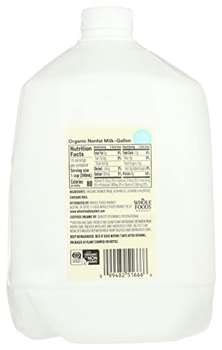 365 by Whole Foods Market, Organic Fat Free Milk, 128 Ounce