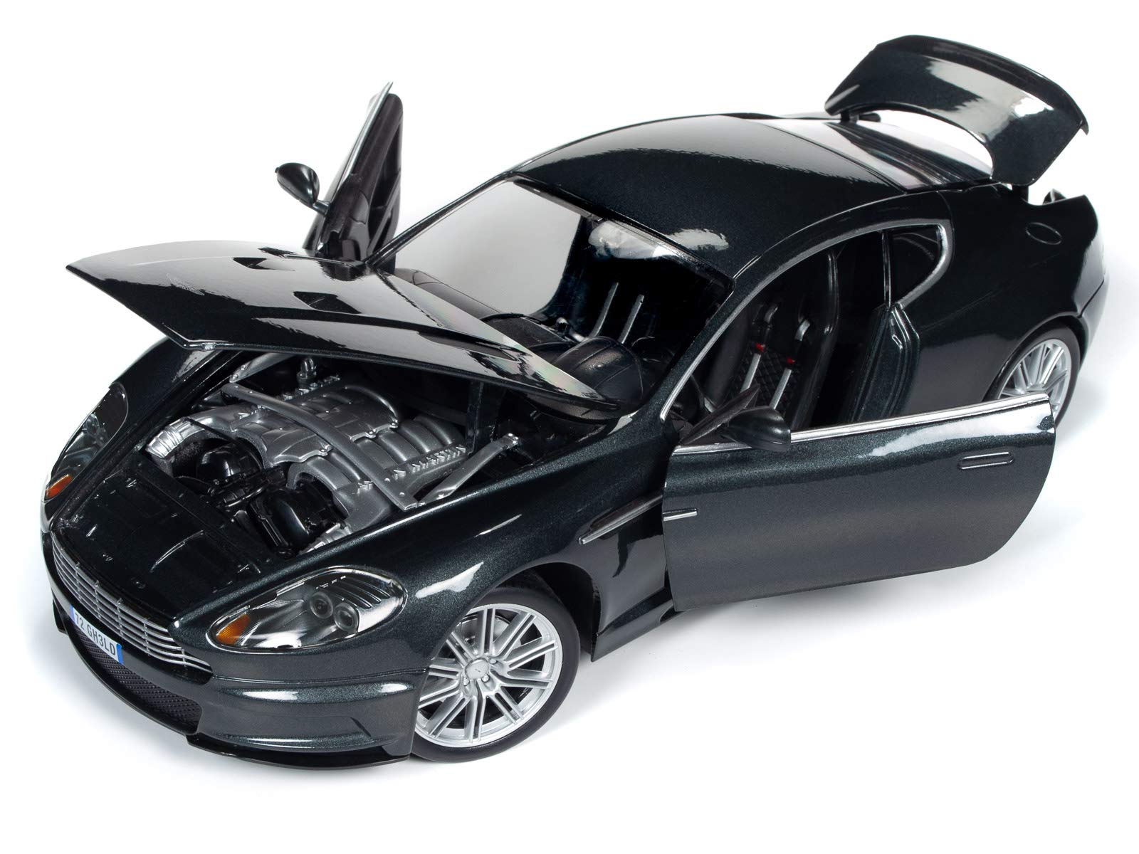 Aston Martin DBS Quantum Silver/Dark Gray Metallic (James Bond 007) "Quantum of Solace (2008) Movie 1/18 Diecast Model Car by Auto World