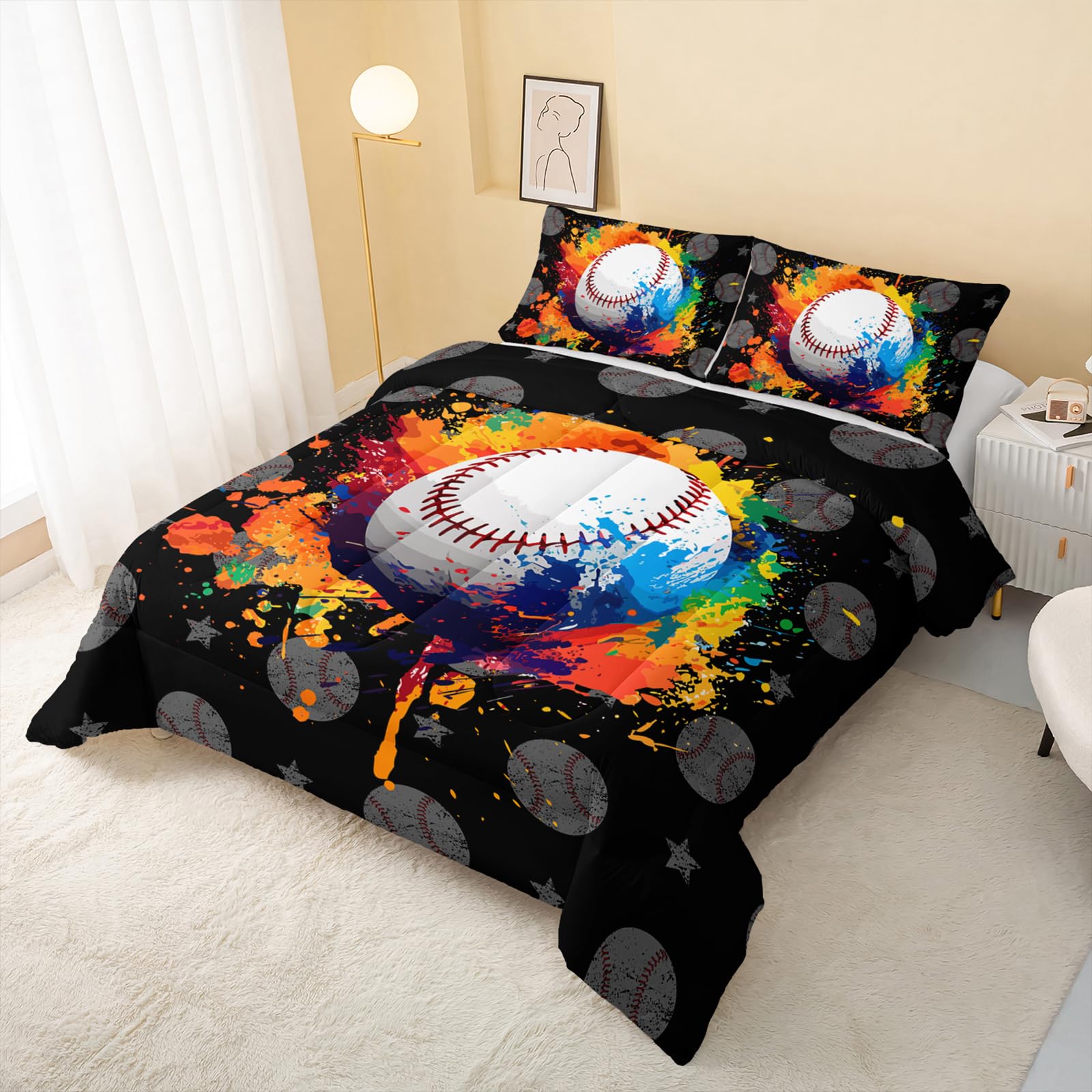 QOOMO Truck Comforter Queen Size,Kids Comforter Set,Christmas Tree Truck Printing Bedding Ultra Soft,Ultra Comforter 3 Piece Bedding Set Contain 1 Comforter Set 2 Pillowcases
