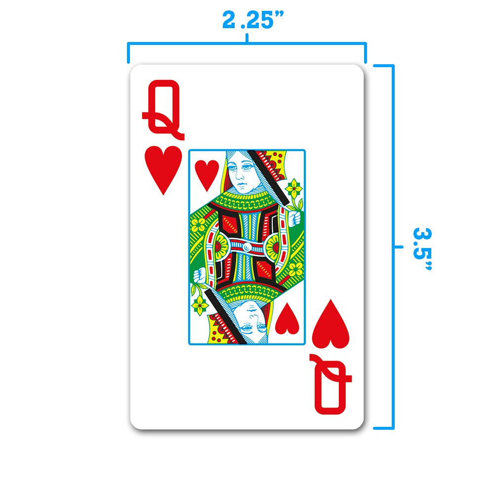 Copag 4-Color Legacy Design 100% Plastic Playing Cards, Bridge Size (Narrow) Jumbo Index Red/Blue Double Deck Set…