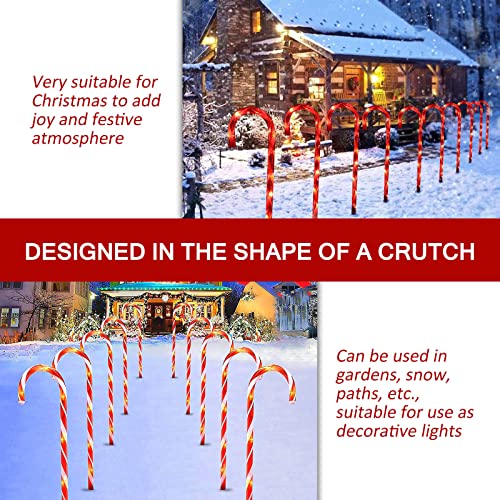 Christmas Candy Cane Lights,Solar Christmas Light, Christmas Candy Cane Pathway Lights, Christmas Decoration, for Home Garden New Year Holiday Lights, 5pcs